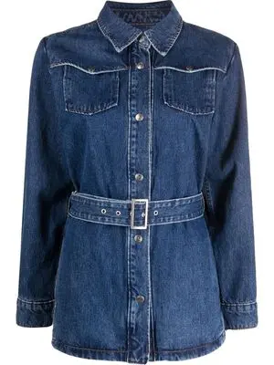 A.p.c. Belted Denim Jacket