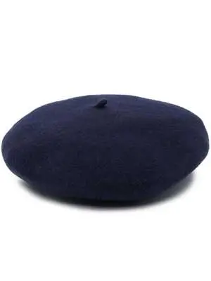 MAISON MARGIELA Four-stitch Wool Beret - Blue