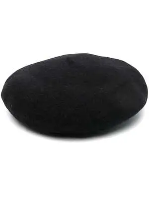 MAISON MARGIELA Four-stitch Wool Beret - Black