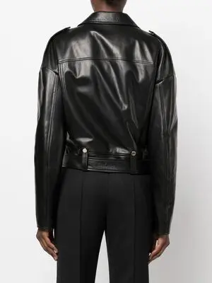 Drome Lambskin Cropped Biker Jacket
