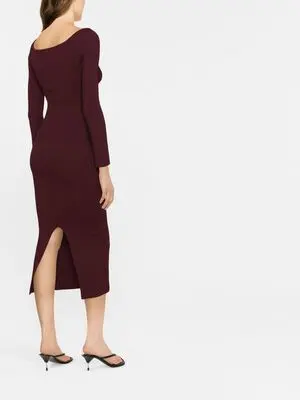 Khaite Ribbed Knit Midi Dress