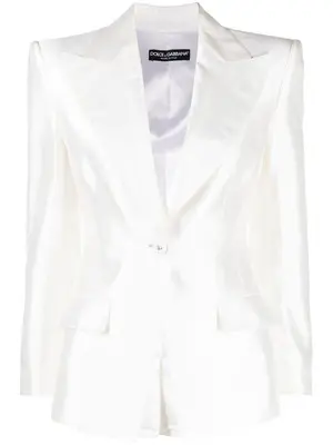 Dolce & Gabbana Peak-lapels Single-breasted Blazer - White