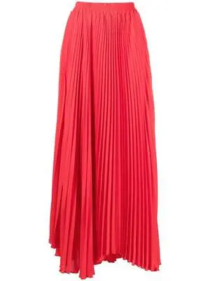 STYLAND Pleated Maxi Skirt - Red