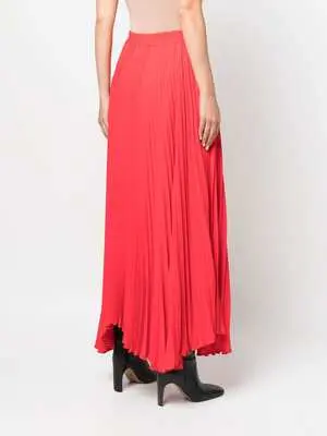 STYLAND Pleated Maxi Skirt - Red