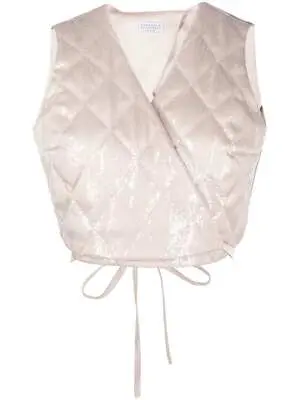 Brunello Cucinelli Quilted Wrap Vest - Neutrals