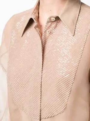 Brunello Cucinelli Sheer-design Silk Shirt