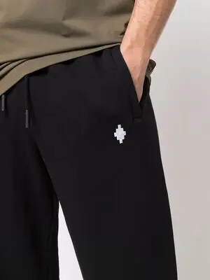 COUNTY OF MILAN Logo-embroidered Track Pants - Black