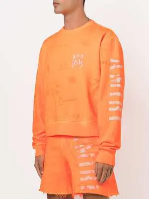 Amiri Logo Print Cotton Sweatshirt