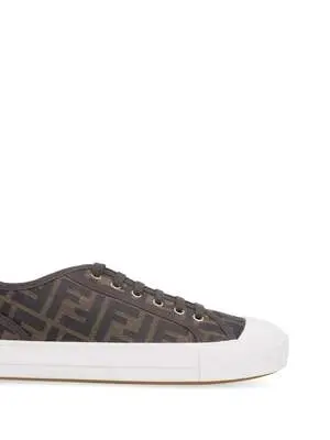 Fendi Ff-motif Domino Sneakers - Brown