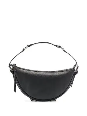 By Far Grained-leather Curved Shoulder Bag - Black