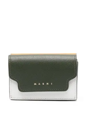 Marni Colour-block Tri-fold Wallet Yellow