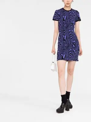 Moschino Swirl-pattern Knitted Minidress