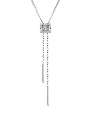 DE BEERS JEWELLERS 18kt White Gold Dewdrop Diamond Necklace