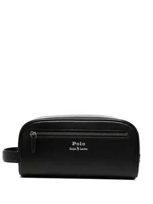 Polo Ralph Lauren Logo Lettering Wash Bag - Black