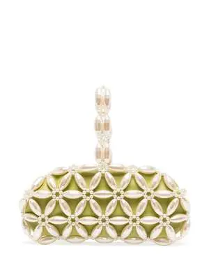 0711 TBILISI Pearl Embellished Tote Bag - Yellow