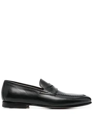 Santoni Penny Leather Loafers