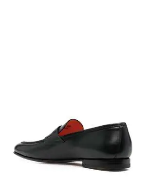 Santoni Penny Leather Loafers
