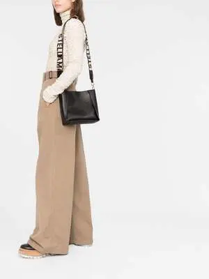 Stella McCartney Logo Shoulder Bag - Black