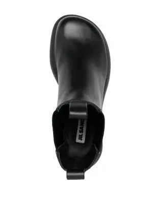 JIL SANDER Elasticated-panel Leather Boots