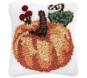 C&F HOME 8' X 8' Pumpkin Hooked Petite Pillow - One-color