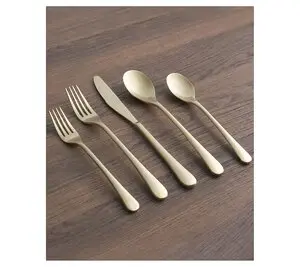 CAMBRIDGE SILVERSMITH S Xyla Champagne Satin 20- C Flatware Set
