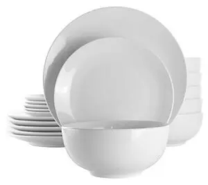 ELAMA Luna 18-piece Porcelain Dinnerware Set - One-color