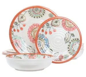 ELAMA Ester 12-piece Melamine Dinnerware Set