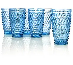 MARTHA STEWART Set Of 6 Hobnail Glass Tumblers - One-color
