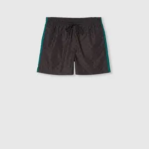 Gucci Gg Print Nylon Swim Shorts - Black
