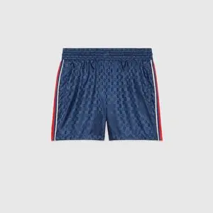 Gucci Gg Print Nylon Swim Shorts Blue