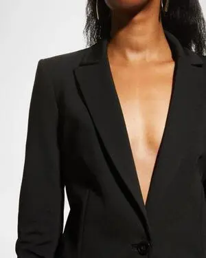 Alice + Olivia Breann Fitted Blazer - Black