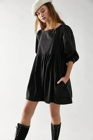 Free People Get Obsessed Denim Mini Dress By
