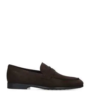 TOD'S Suede Gomma Leggero Loafers - Brown