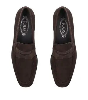 TOD'S Suede Gomma Leggero Loafers - Brown