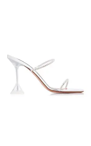 Amina Muaddi Gilda Crystal-embellished Sandals - Clear
