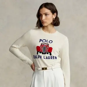 Ralph Lauren Logo Vintage Car-motif Cashmere Sweater