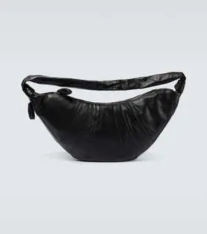 LEMAIRE Large Croissant Leather Shoulder Bag - Black