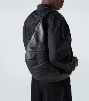 LEMAIRE Croissant Large Leather Shoulder Bag - Black