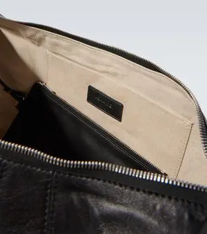 LEMAIRE Croissant Large Leather Shoulder Bag - Black