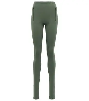 Wardrobe.NYC Side Split High-rise Leggings - Green