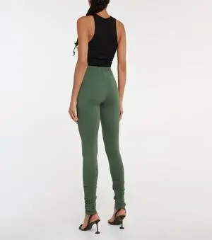 Wardrobe.NYC Side Split High-rise Leggings - Green