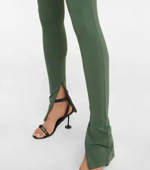 Wardrobe.NYC Side Split High-rise Leggings - Green