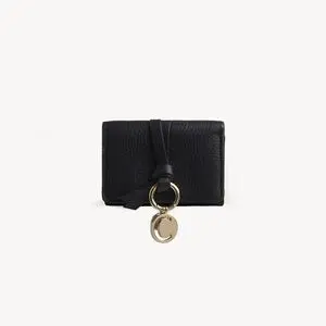 Chloé Mini Alphabet Tri-fold In Grained Leather