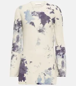 Chloé Tie-dye Cashmere Minidress - Multicoloured