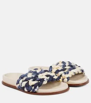 Chloé Kacey Tie-dye Woven Slides - Multicoloured