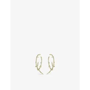 SHAUN LEANE Rose Thorn Hoop Earrings - Yellow Gold Vermeil