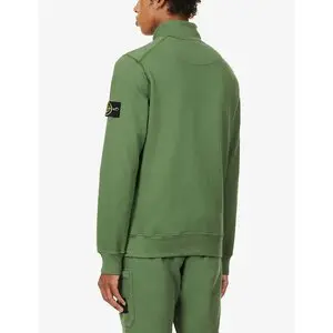Stone Island Half-zip Funnel-neck Cotton-jersey Sweatshirt