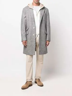 Brunello Cucinelli Logo Print Straight-leg Trousers - Neutrals