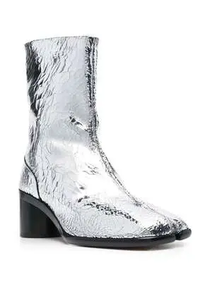 MAISON MARGIELA Tabi Broken Mirror Boots - Silver