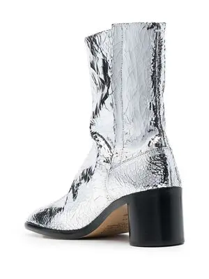 MAISON MARGIELA Tabi Broken Mirror Boots - Silver
